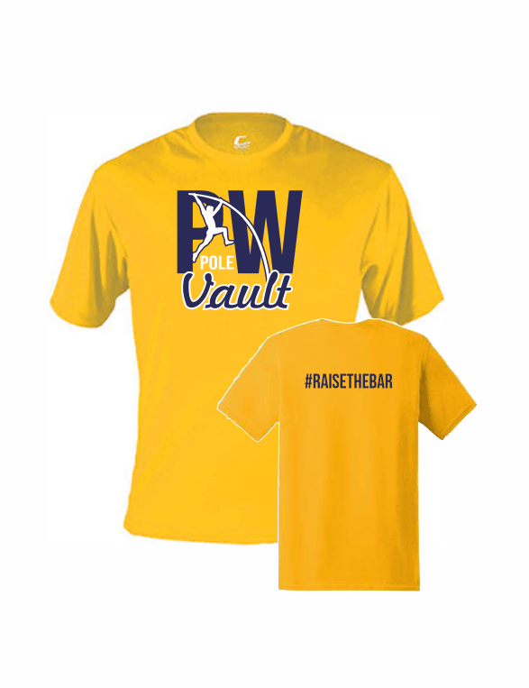 PW Pole Vault Dri-Fit T-shirt – GOLD – Creative Genius Designs
